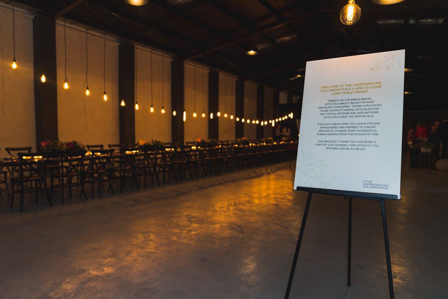 A Nod to Home - Long Table Dinner - The Underground Collaborative